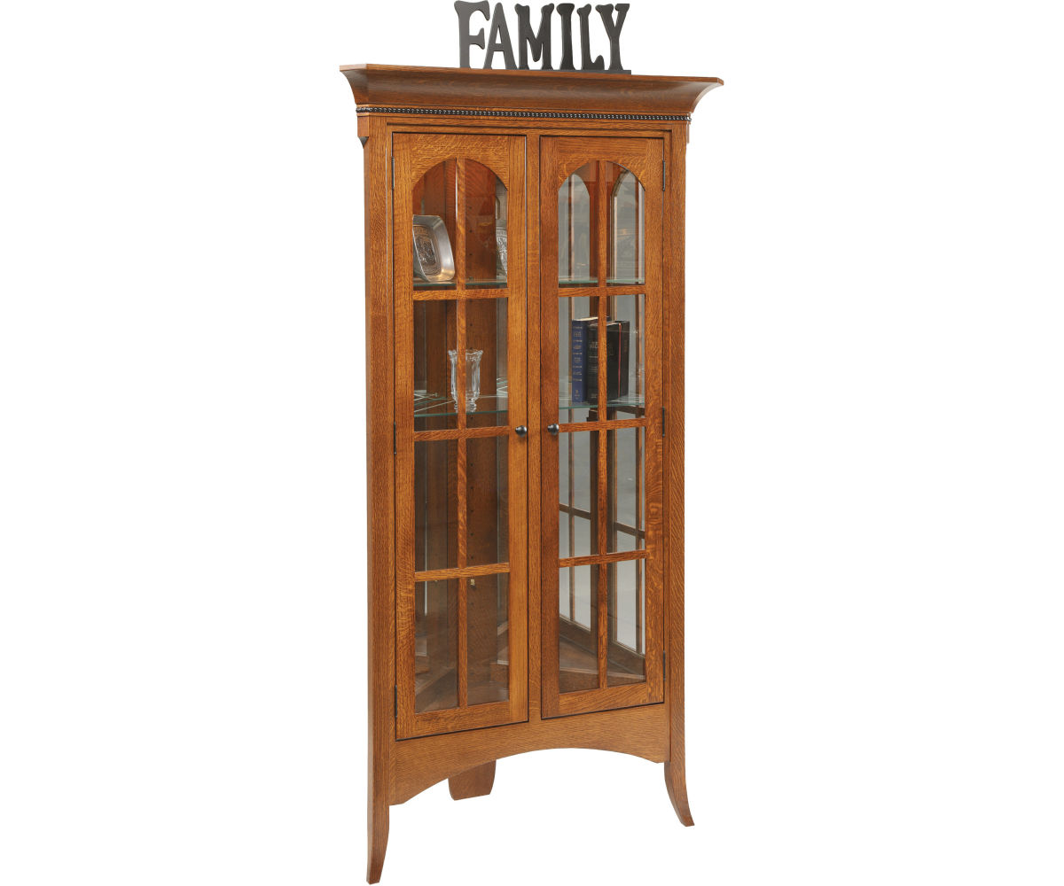 Bunker Hill Corner Curio | VIZTECH FURNITURE