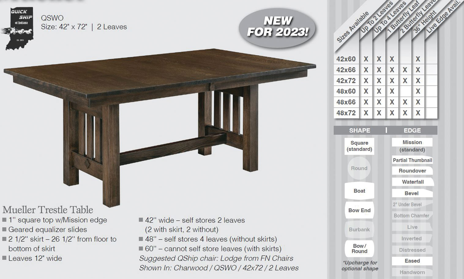 Mueller Trestle Table | VIZTECH FURNITURE